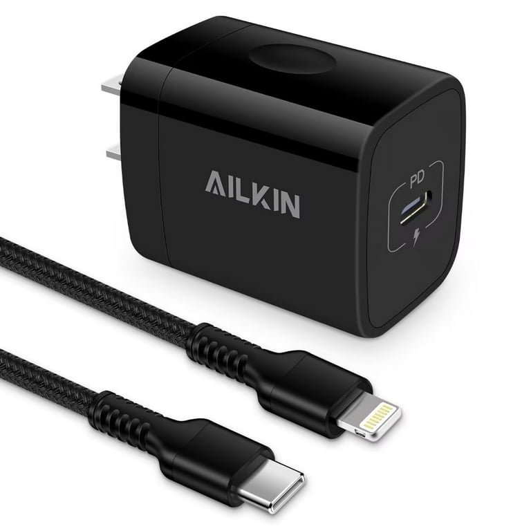 iPhone Charger Charger Block with Lightning Cables 10ft Charging Cords 20W PD USB C Charger Adapter Fast Charging Station Power Base Charger Blocks