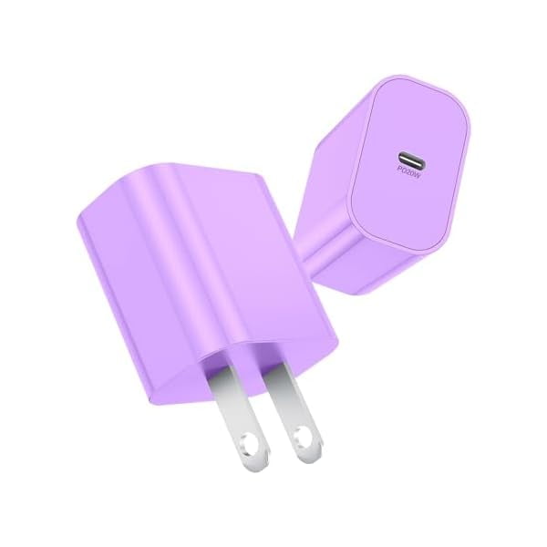 iPhone Fast Charger Block, [Apple MFi] 20W USB C Wall Charging Plug ...