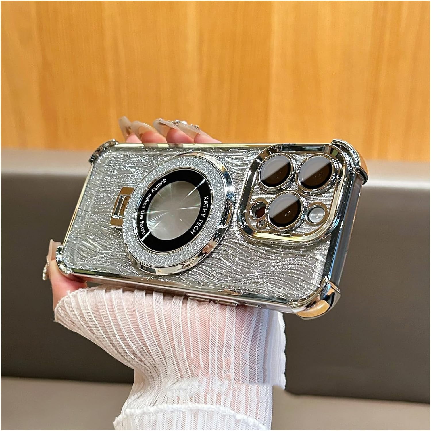 for iPhone Four Corners Airbag Drop Protection Magnetic Stand Case ...