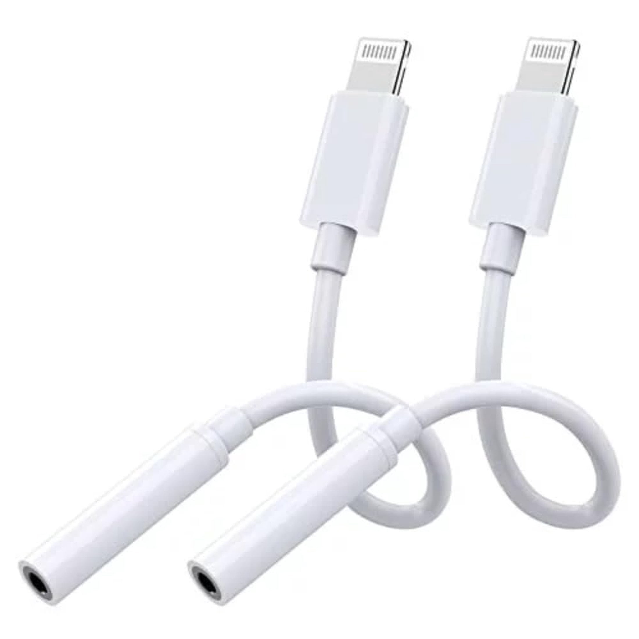 iPhone Lightning to 3.5mm Headphone Adapter Dual Pack for Audio ...