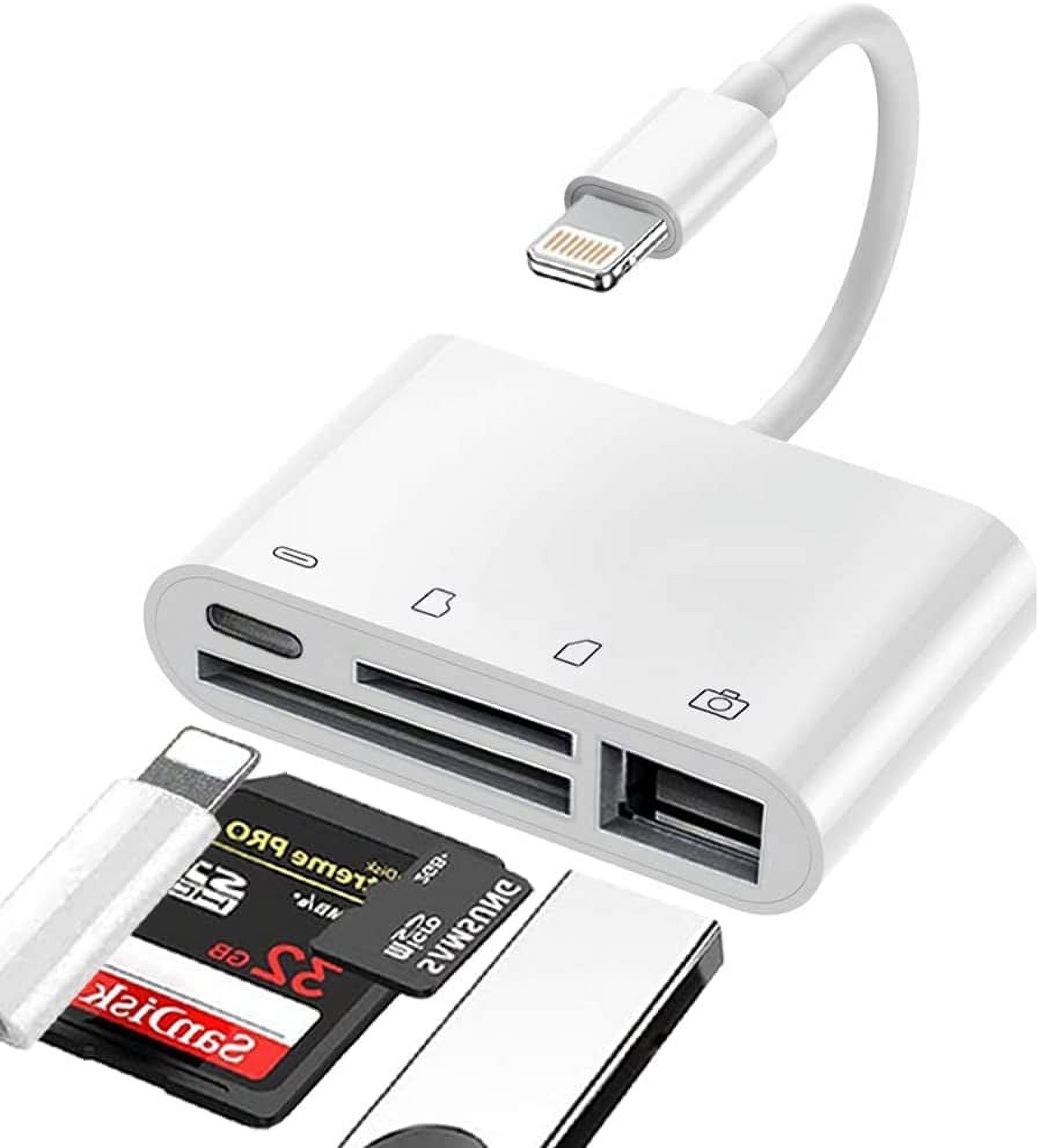iPhone MFI Certified 4 in 1 Adapter Lightning to USB Camera Adapter ...