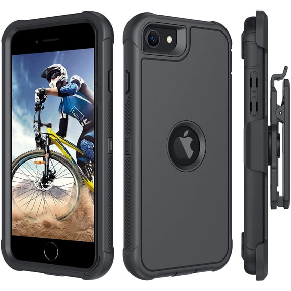 for iPhone SE 2022/2020 Case, Heavy Duty [3 Layers] Shockproof Full ...