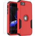 for iPhone SE 2022/2020 Case with Screen Protector Heavy Duty 3 in 1 ...