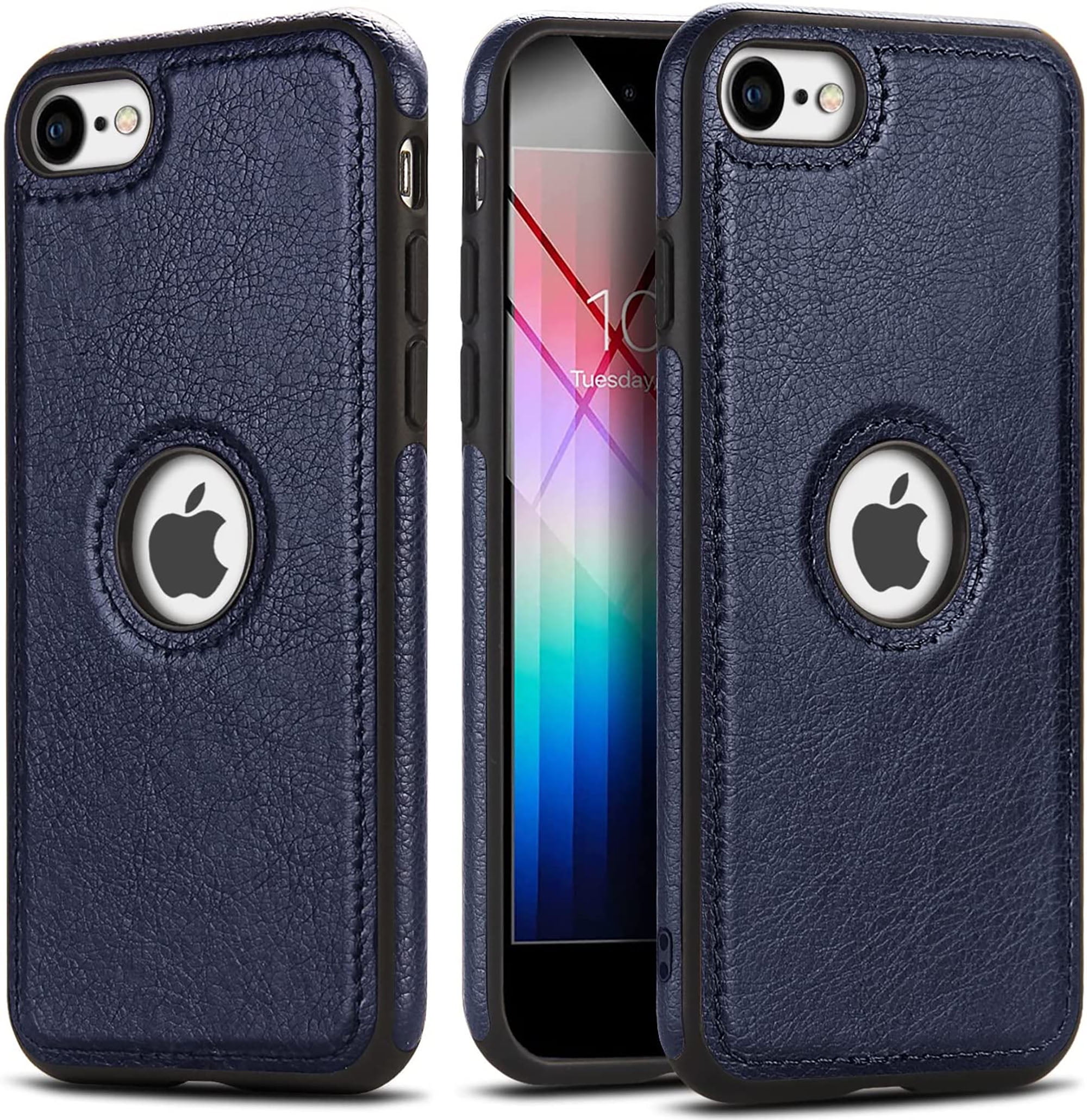 Luxury Leather Case for iPhone SE 2nd & 3rd Gen (2020/2022), Non-Slip ...