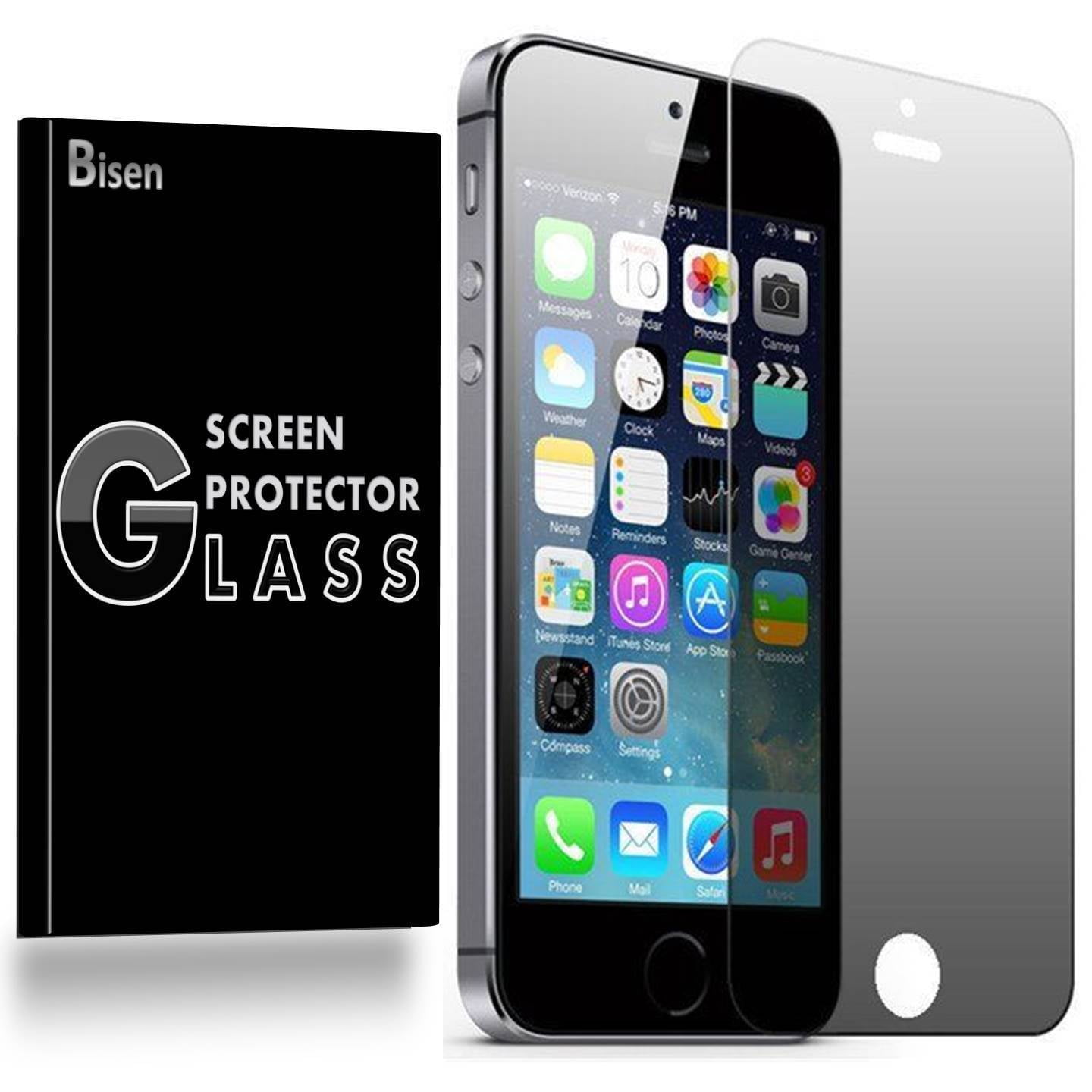 iPhone SE / 5S / 5C / 5 [2-Pack BISEN] Privacy Tempered Glass Screen ...