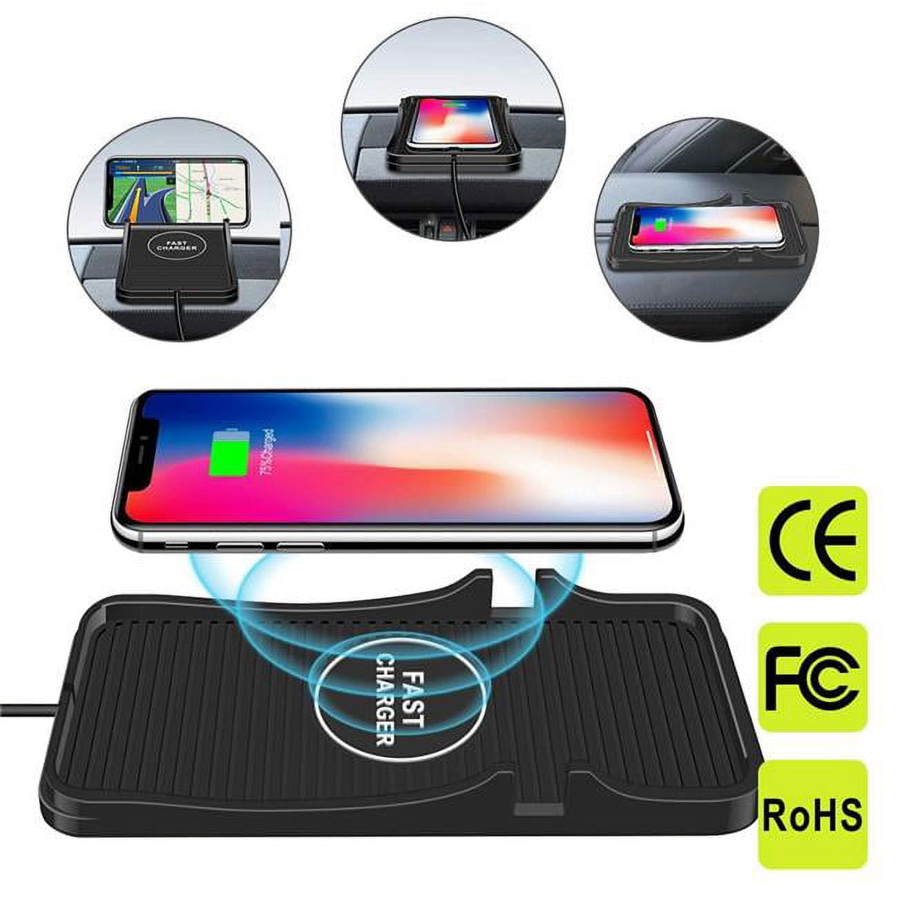 iPhone WCPHOCU-MATS2-BK 10W Fast Wireless Charging Soft Silicone Pat ...