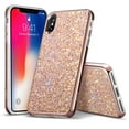 iPhone X Case, ESR Glitter Bling Hard Cover Metallic Peach - Walmart.com