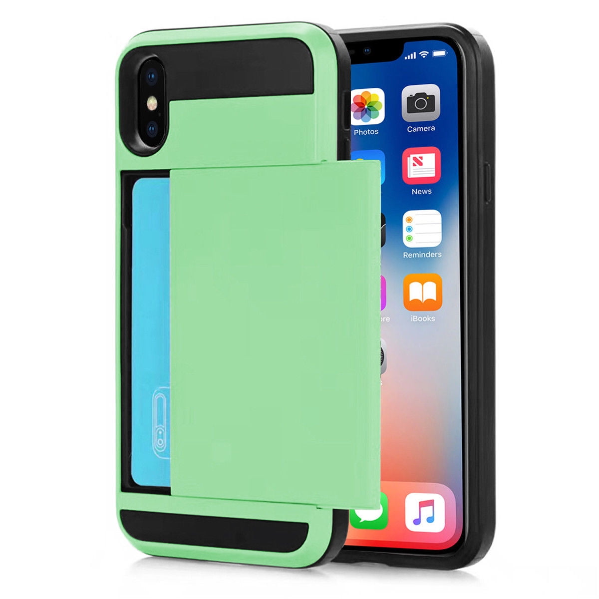iPhone X Case, Mignova Rugged Protective Card Holder Shock-Absorption ...