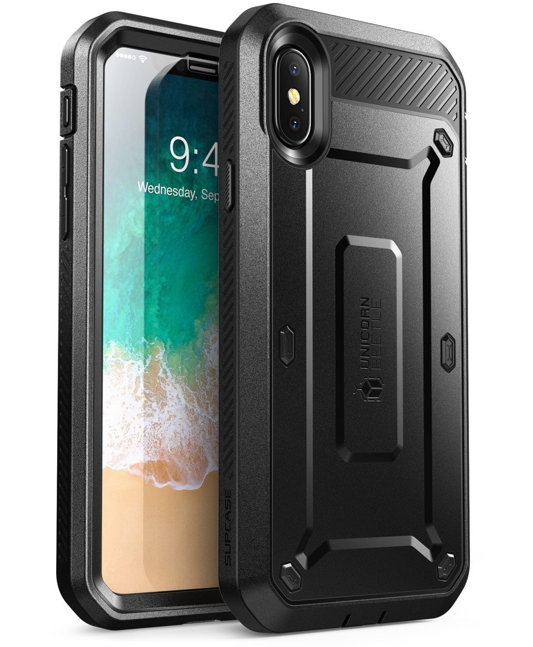 iPhone X Case, SUPCASE Full-body Rugged Holster Case with Built-in ...