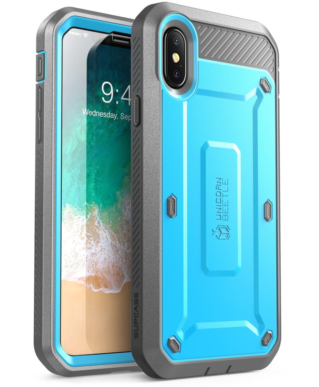 iPhone X Case, SUPCASE Full-body Rugged Holster Case with Built-in ...