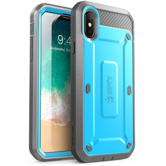 iPhone X Case, SUPCASE Full-body Rugged Holster Case with Built-in ...