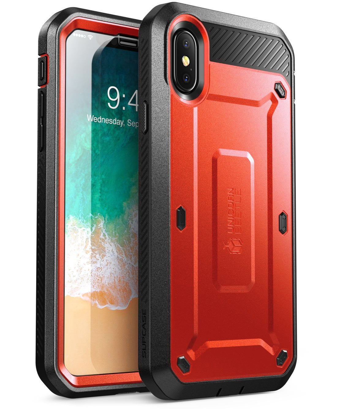 iPhone X Case, SUPCASE Full-body Rugged Holster Case with Built-in ...