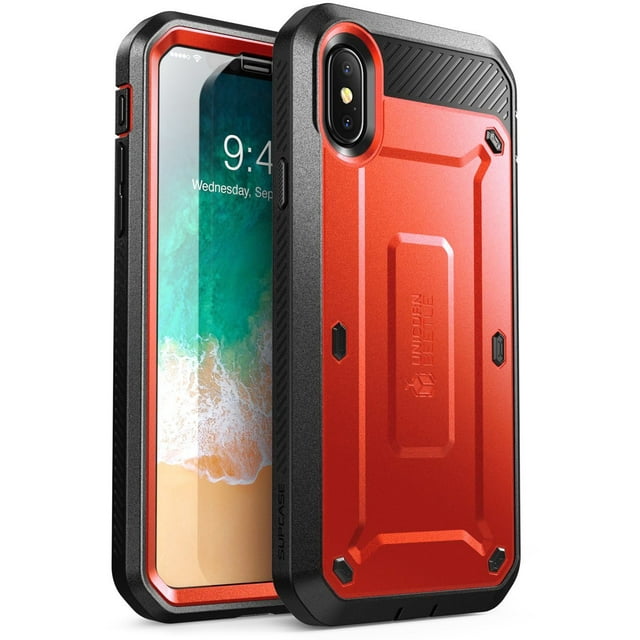 iPhone X Case, SUPCASE Full-body Rugged Holster Case with Built-in ...