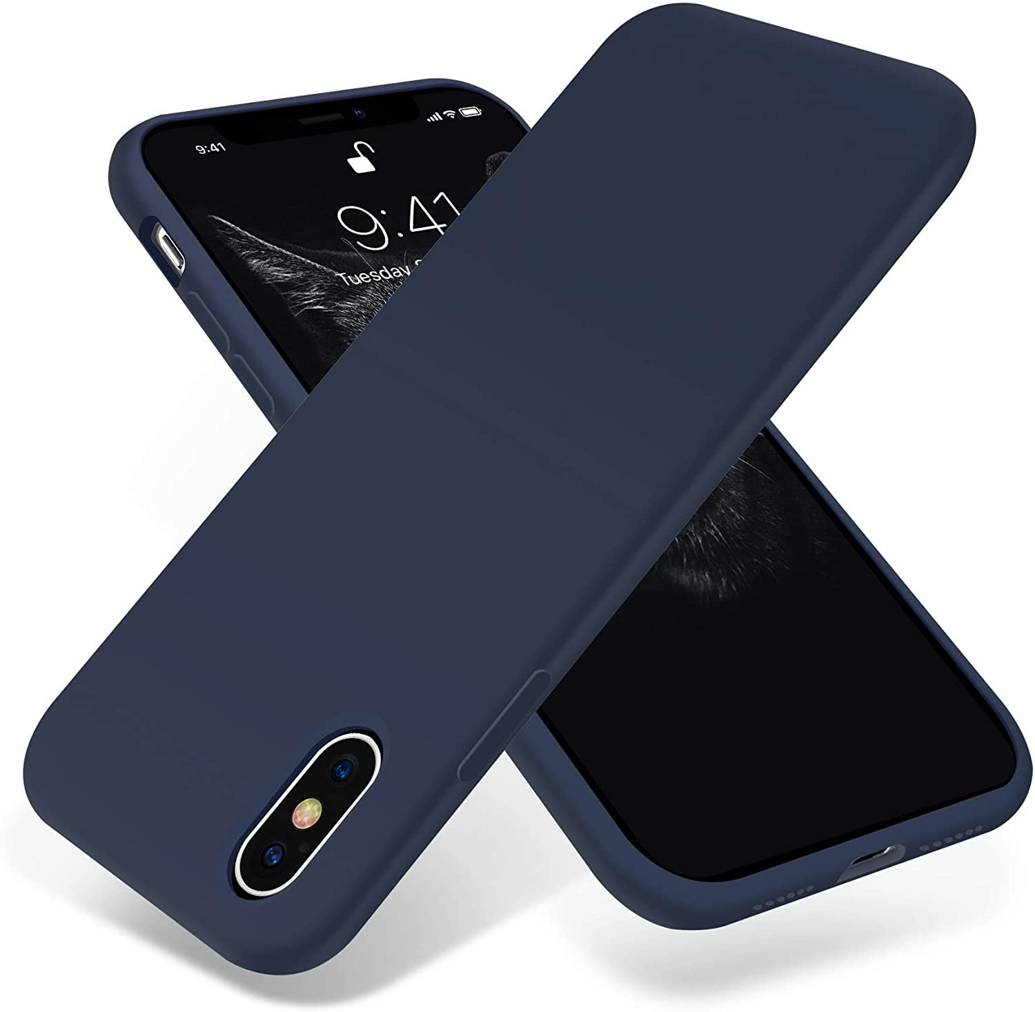 for iPhone X Case, [Silky and Soft Touch Series] Premium Soft Silicone ...