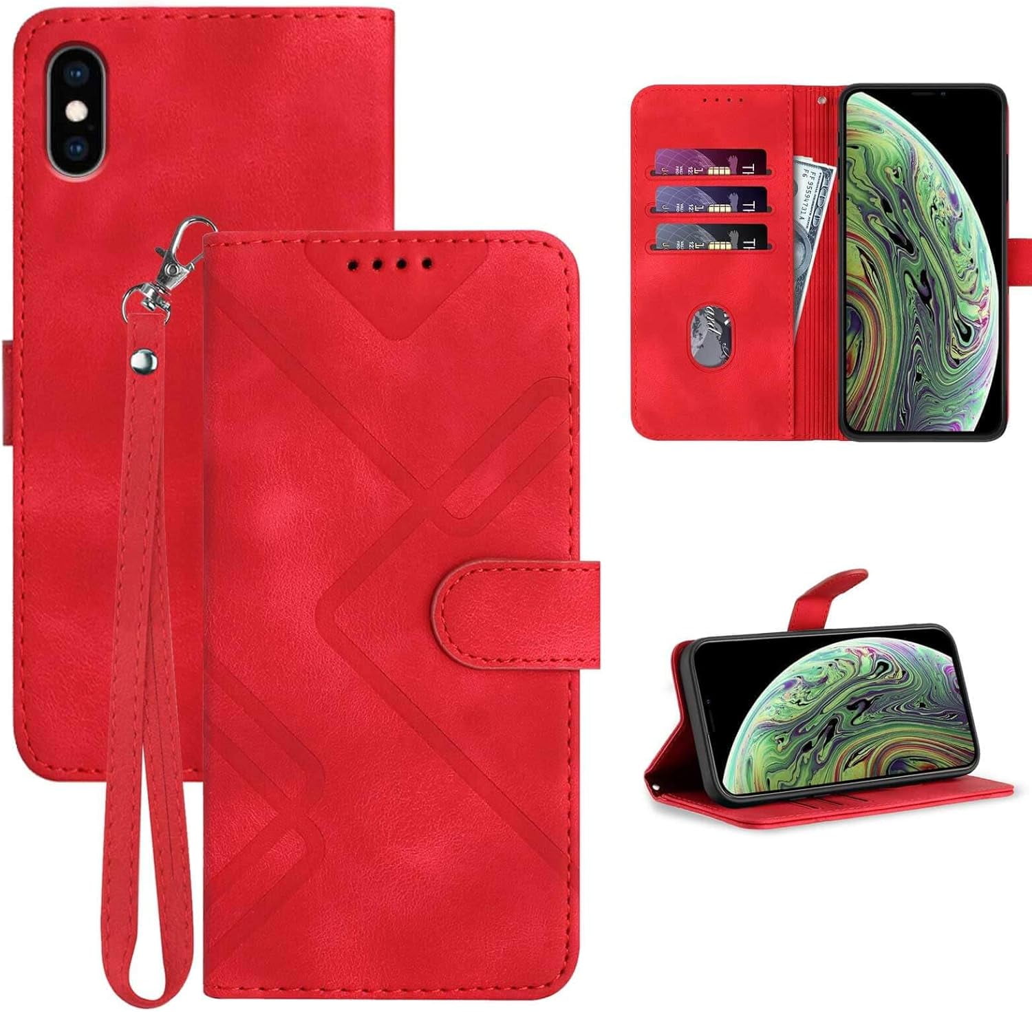 for iPhone X Case Wallet/iPhone Xs Case,Phone Case for iPhone 10,Card ...