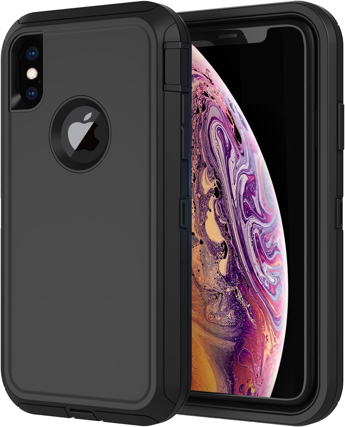 for iPhone X Case, iPhone Xs Case with Screen Protector Full Body ...