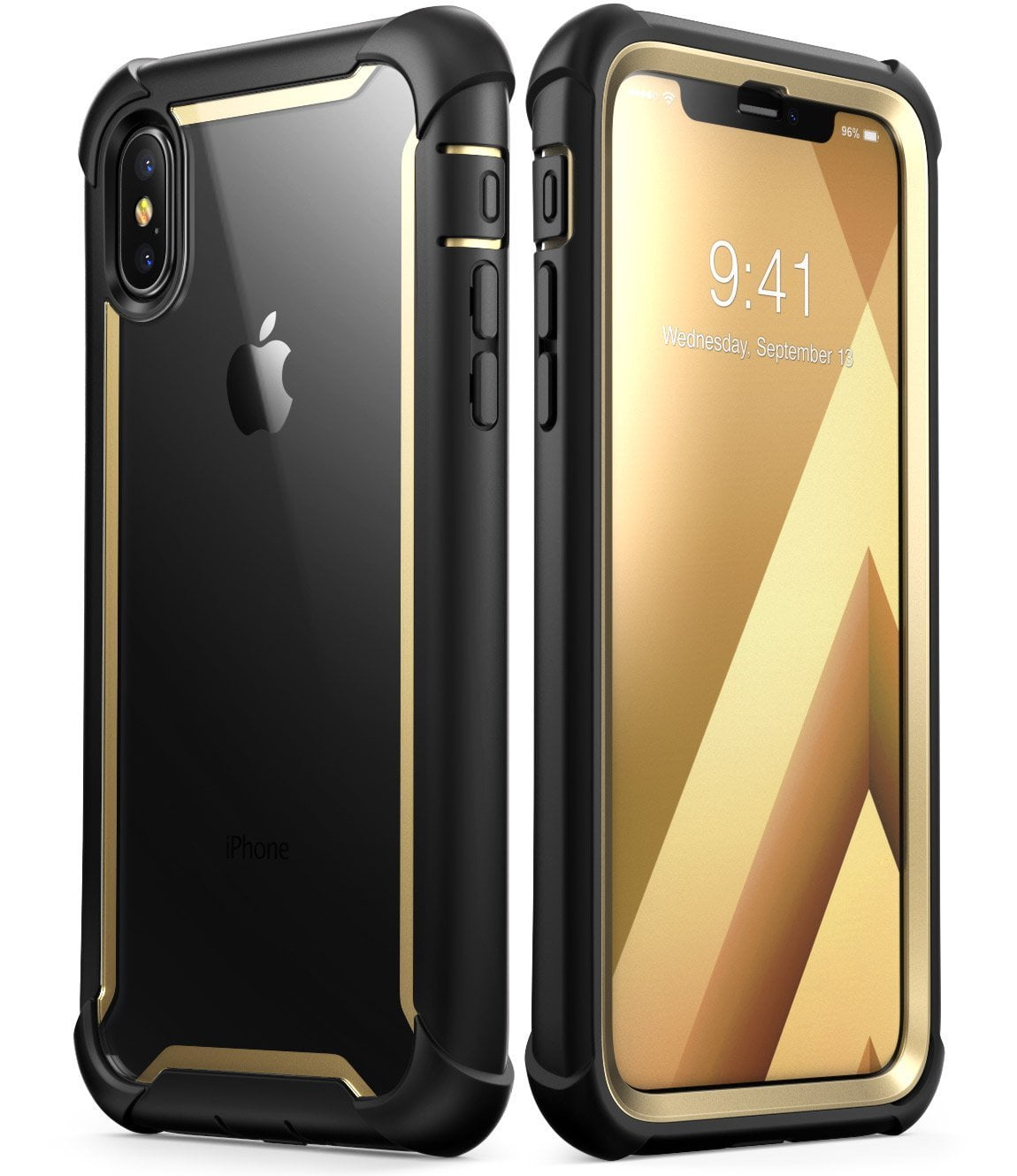 i-Blason Ares iPhone X Case, Full-Body Rugged Clear Bumper, Built-in ...