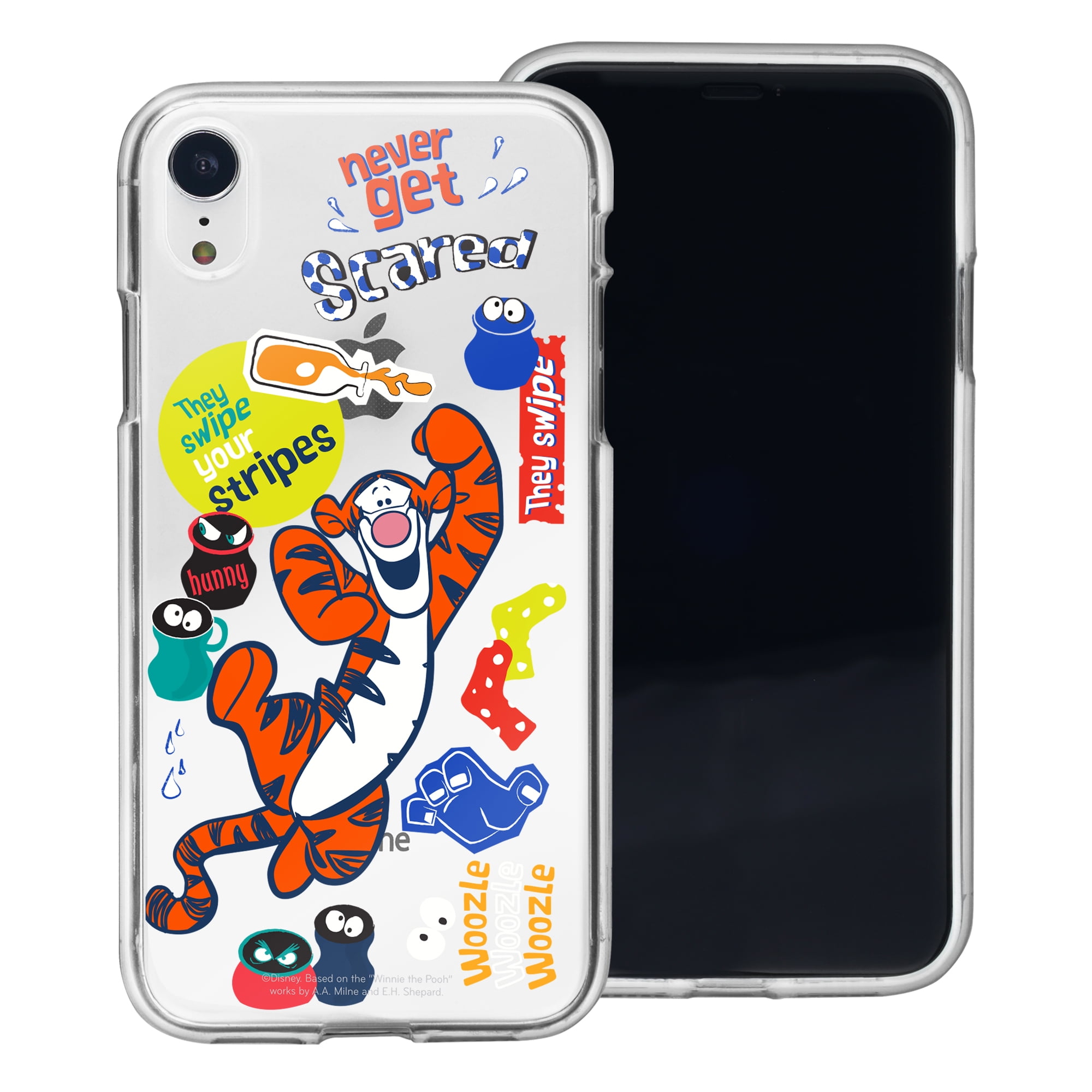 iPhone XR Case Clear TPU Cute Soft Jelly Cover - Pooh Jump Tigger ...