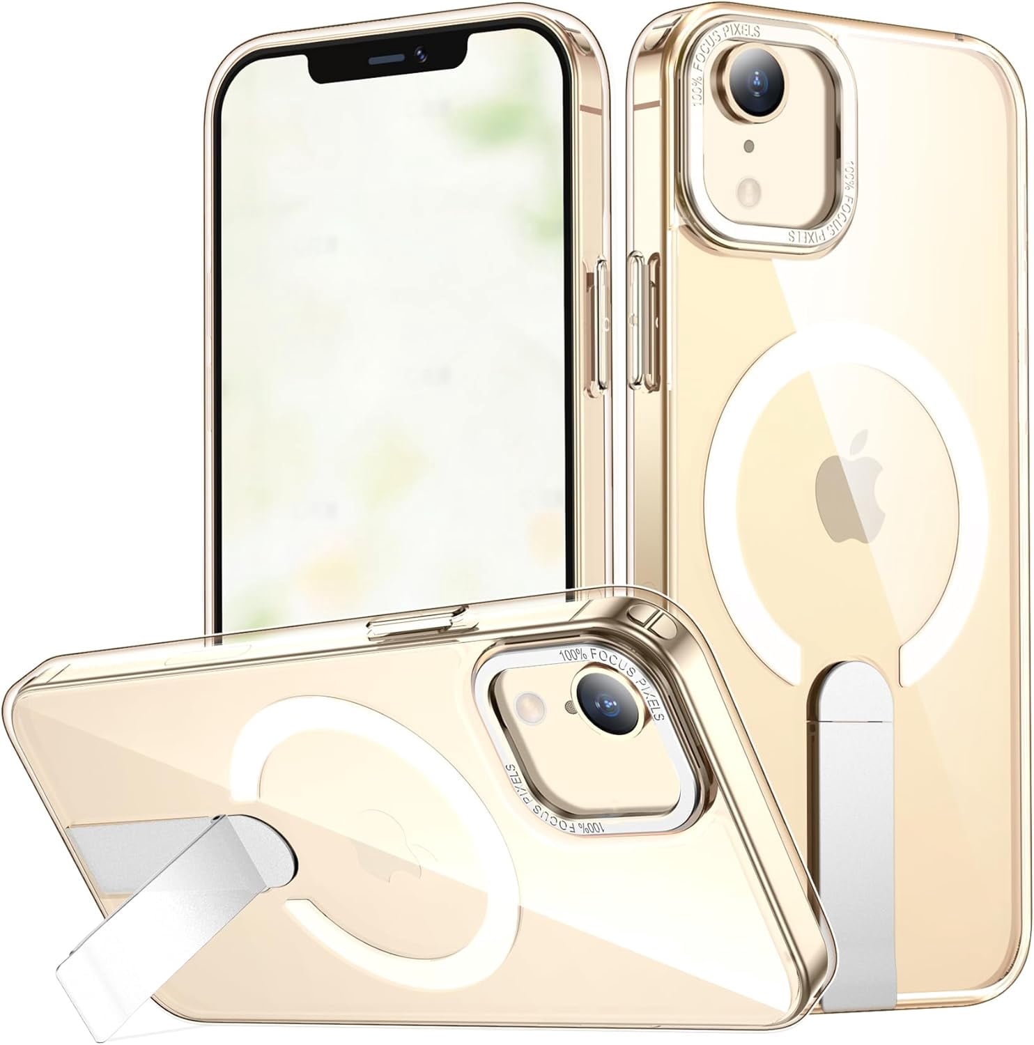 for iPhone XR Case Compatible with Magsafe, Built-in Invisible Stand ...