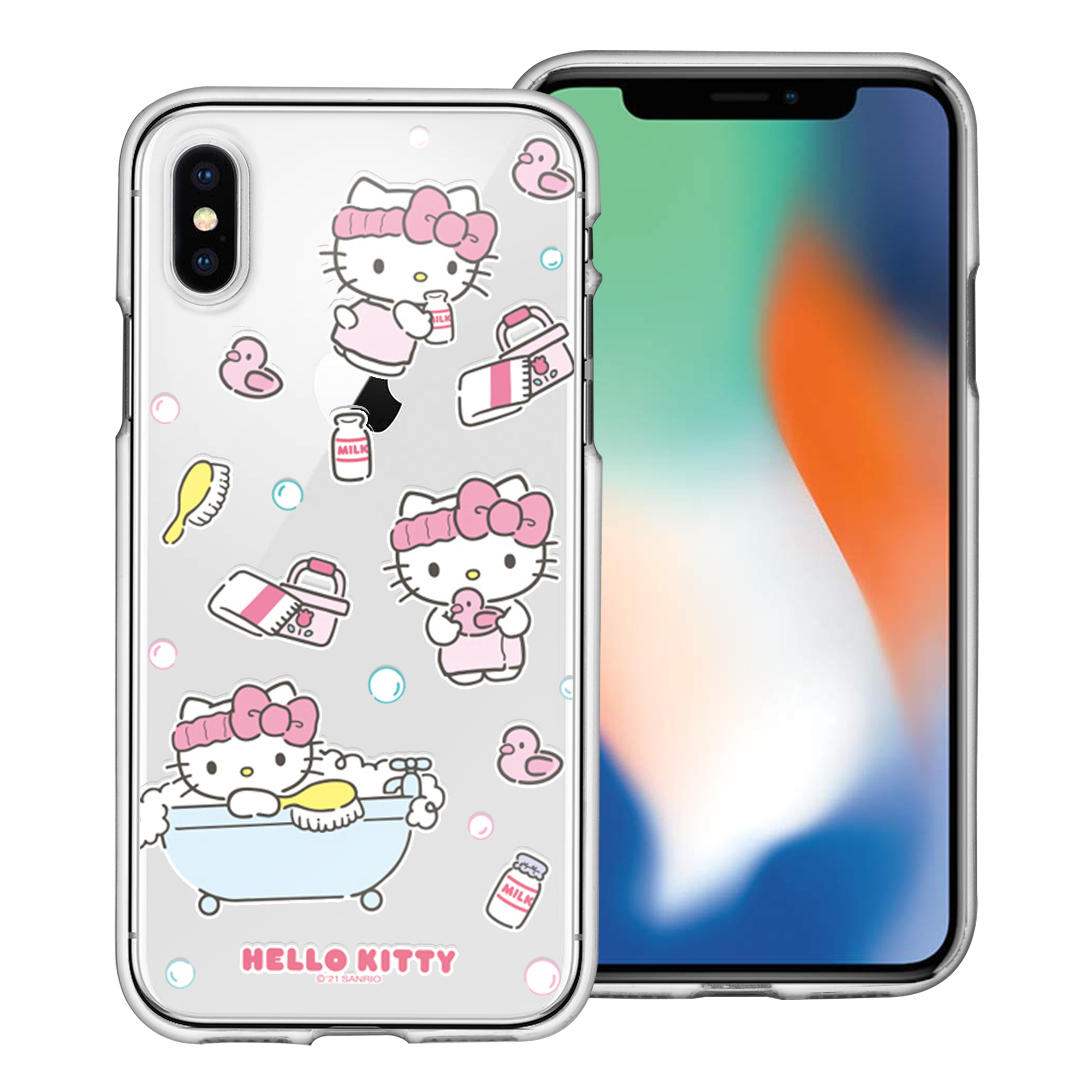 iPhone XR Case Sanrio Cute Clear Soft Jelly Cover - Bath Hello Kitty ...