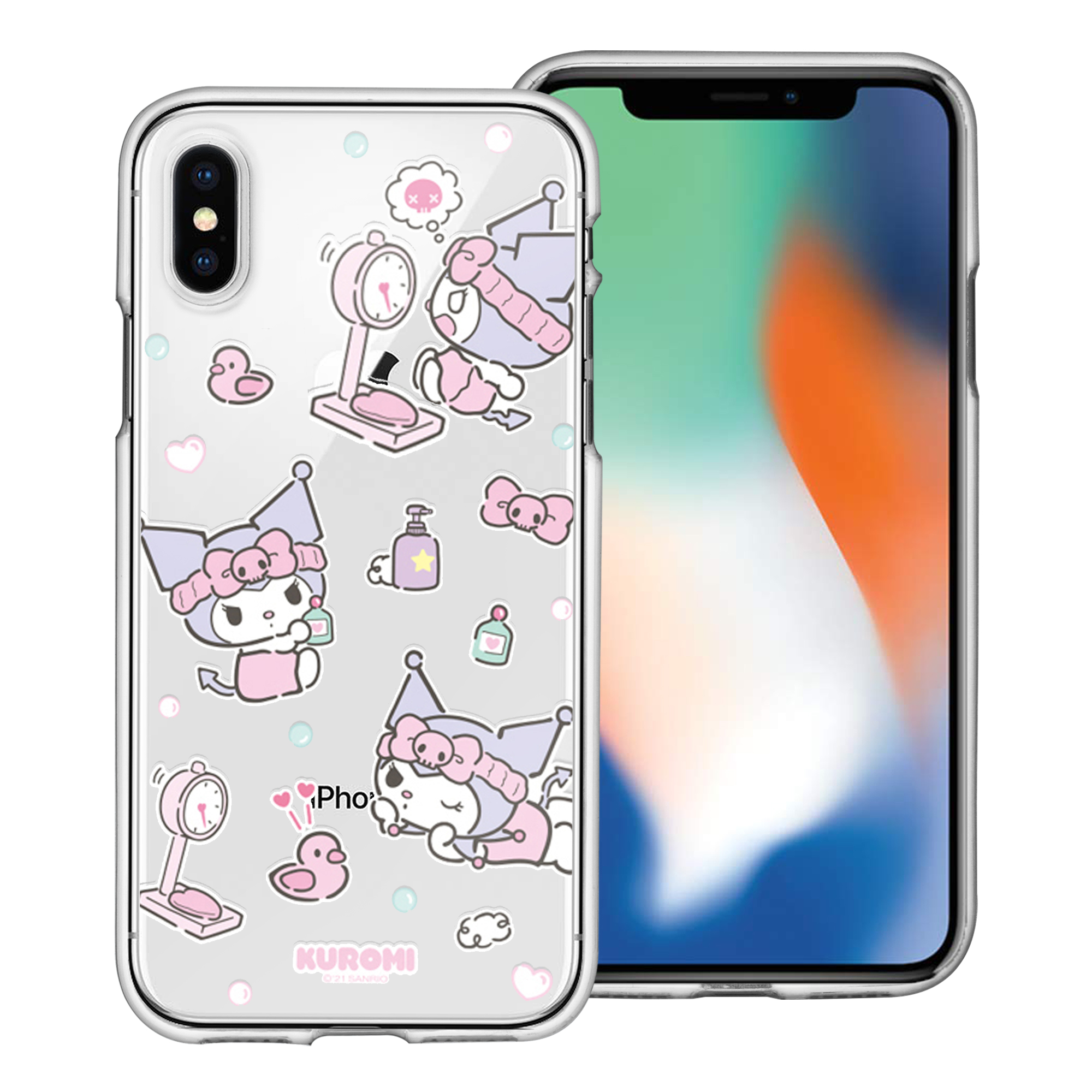 iPhone XR Case Sanrio Cute Clear Soft Jelly Cover - Bath Kuromi ...