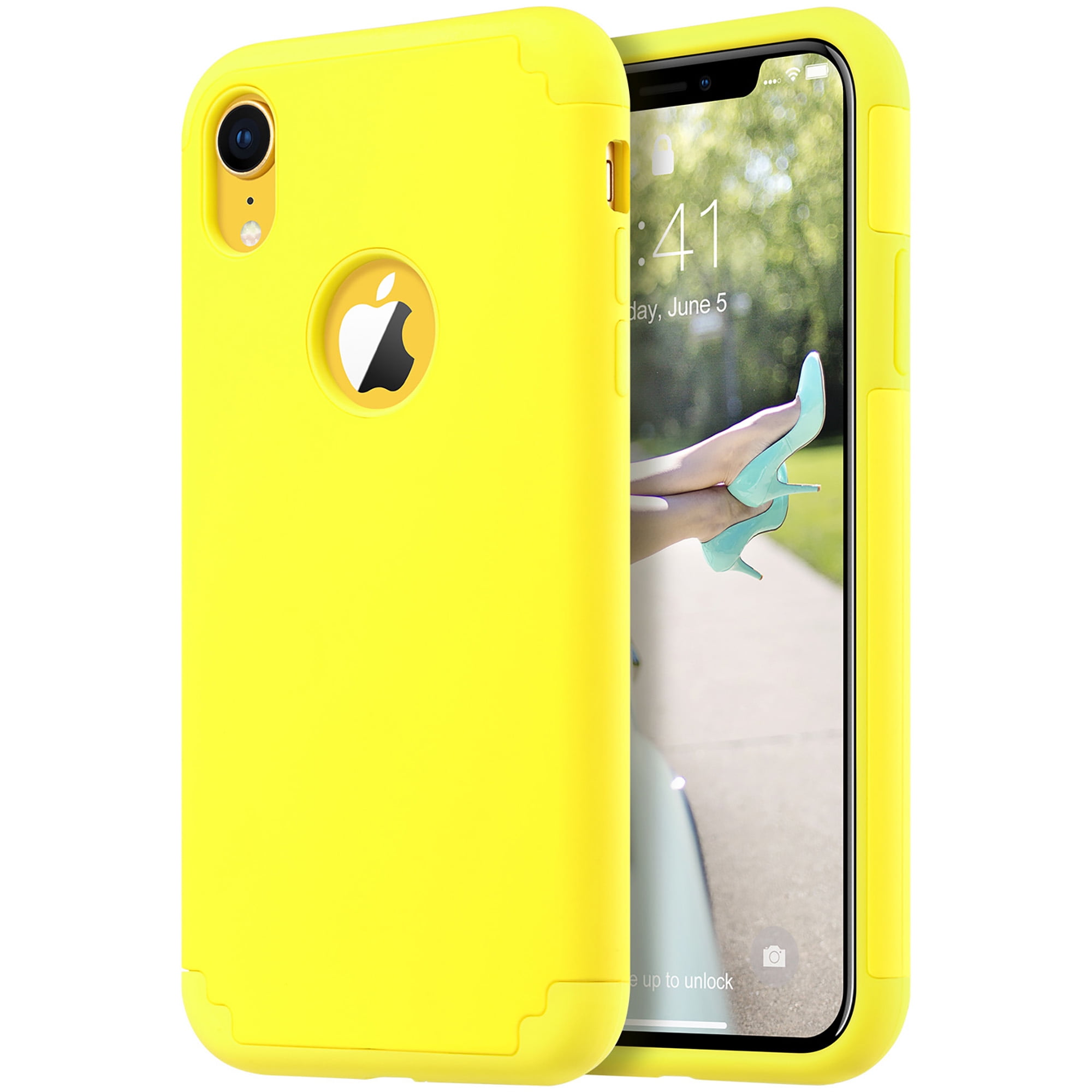 iPhone XR Case, ULAK Slim Fit Hybrid Soft Silicone Hard Back Cover Anti ...