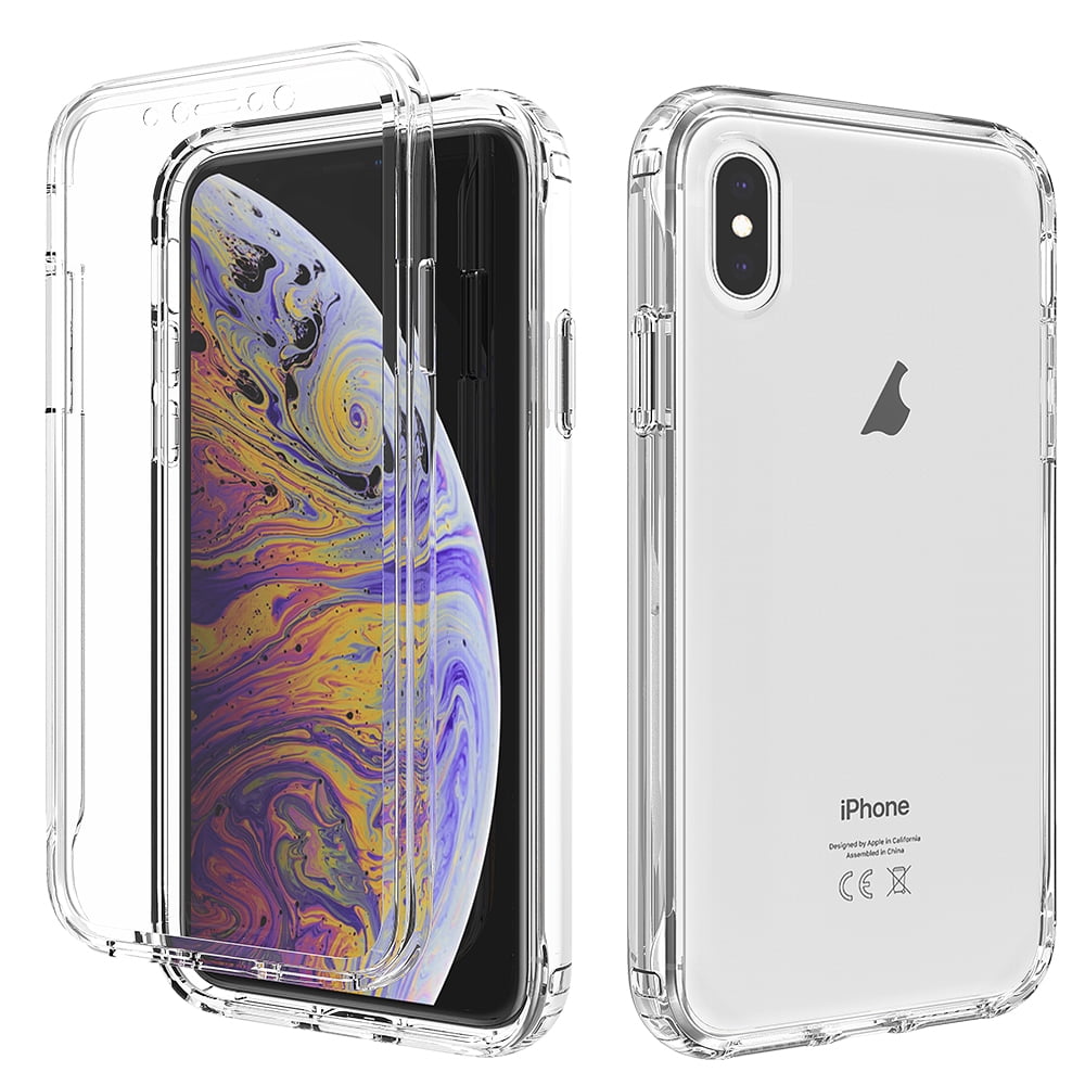 iPhone XS Max Case, Full Body Clear Bumper Protection Case [with Screen ...