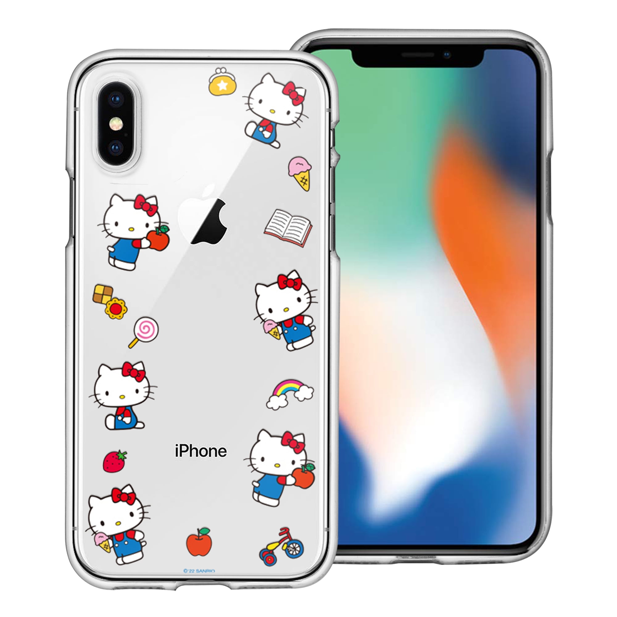 iPhone XS / iPhone X Case Sanrio Cute Clear Soft Jelly Cover - Daily Hello Kitty - Walmart.com