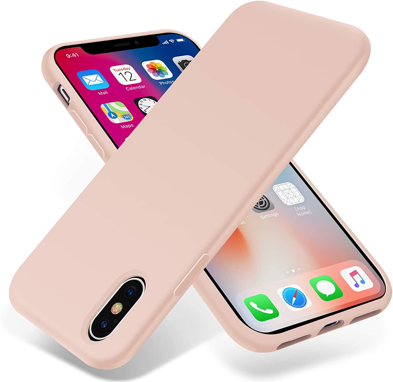 iPhone Xs Case/iPhone X Case,Ultra Slim Fit iPhone Case Liquid Silicone ...