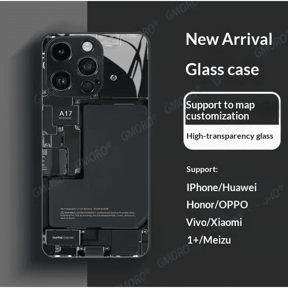 iPhone case, featuring customizable circuit board for shock absorption ...