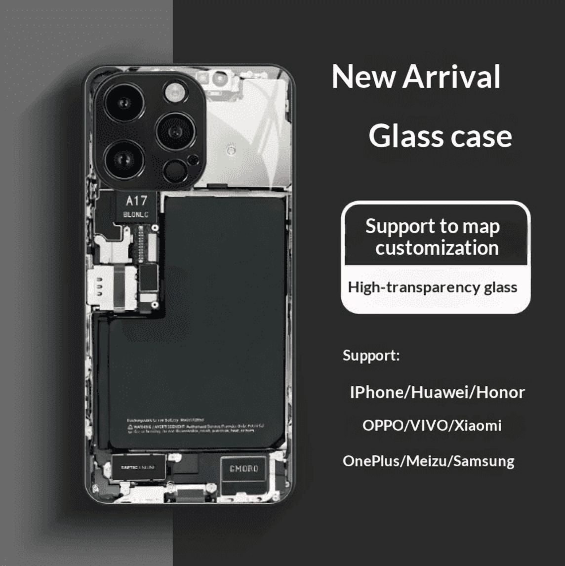 iPhone case, featuring customizable circuit board for shock absorption ...