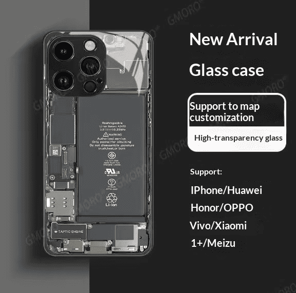 iPhone case, featuring customizable circuit board for shock absorption ...