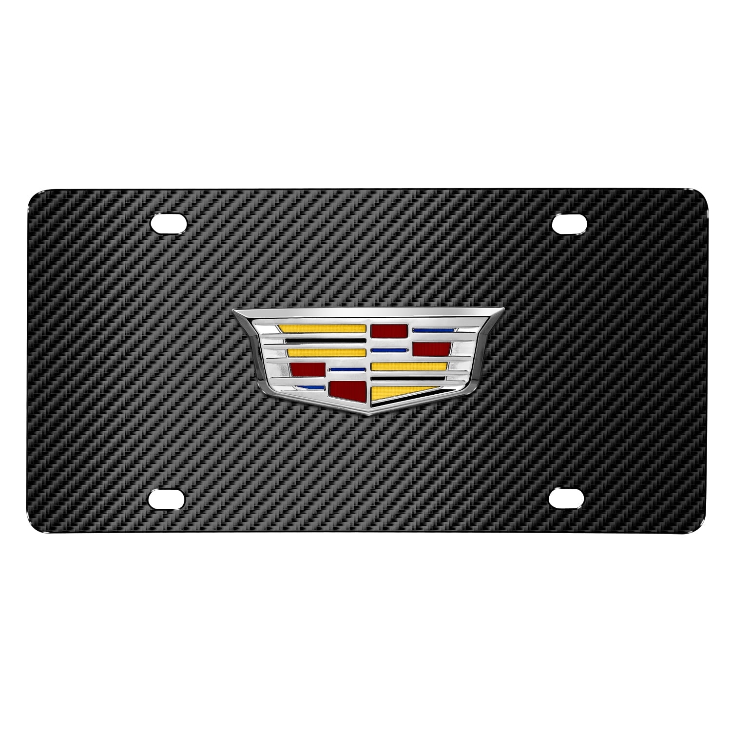 iPick Image for Cadillac Crest 3D Logo on Black Carbon Fiber Pattern ...