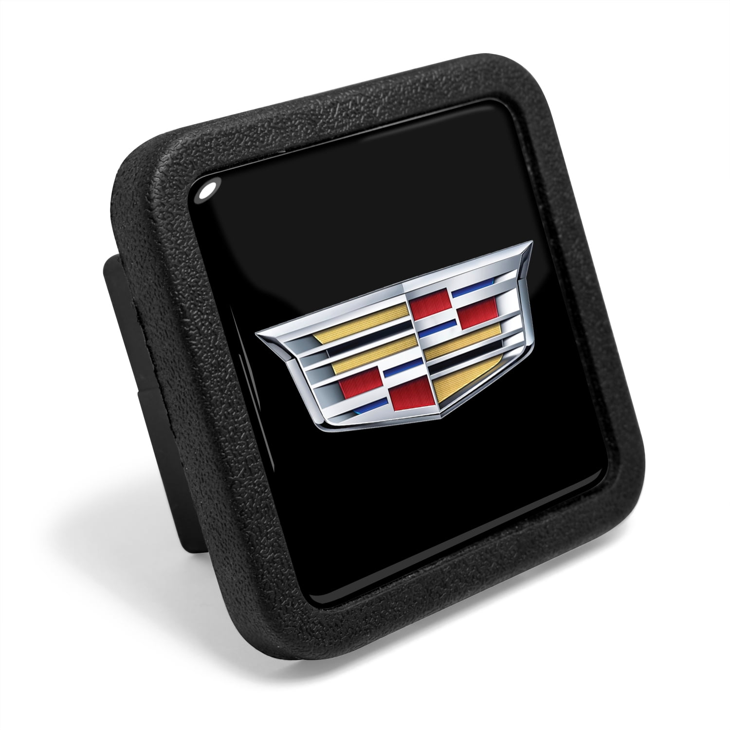 iPick Image for Cadillac Crest Logo Black Rubber Heavy-Duty 2" Trailer ...