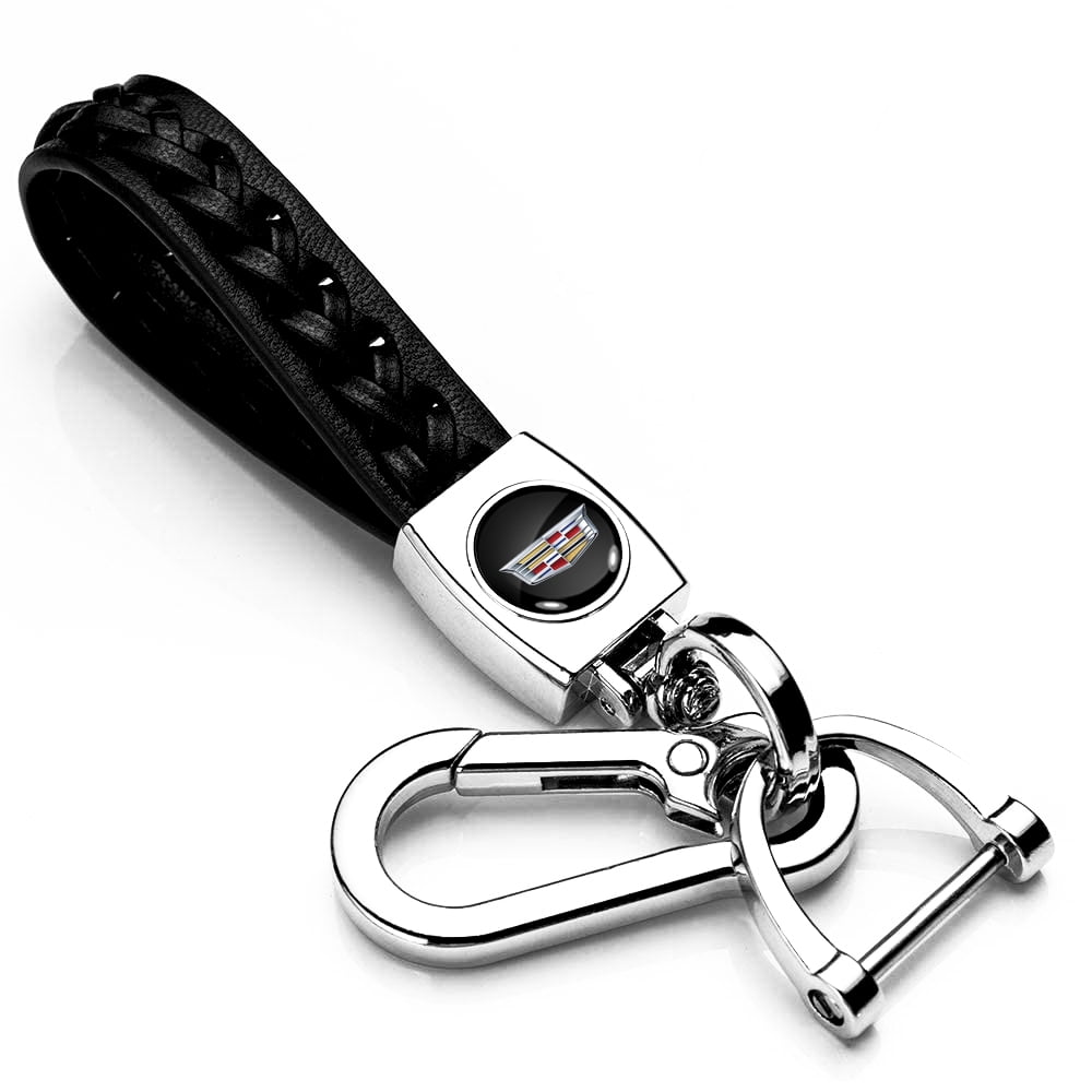 iPick Image for Cadillac Crest Logo Braided Rope Style Genuine Black ...