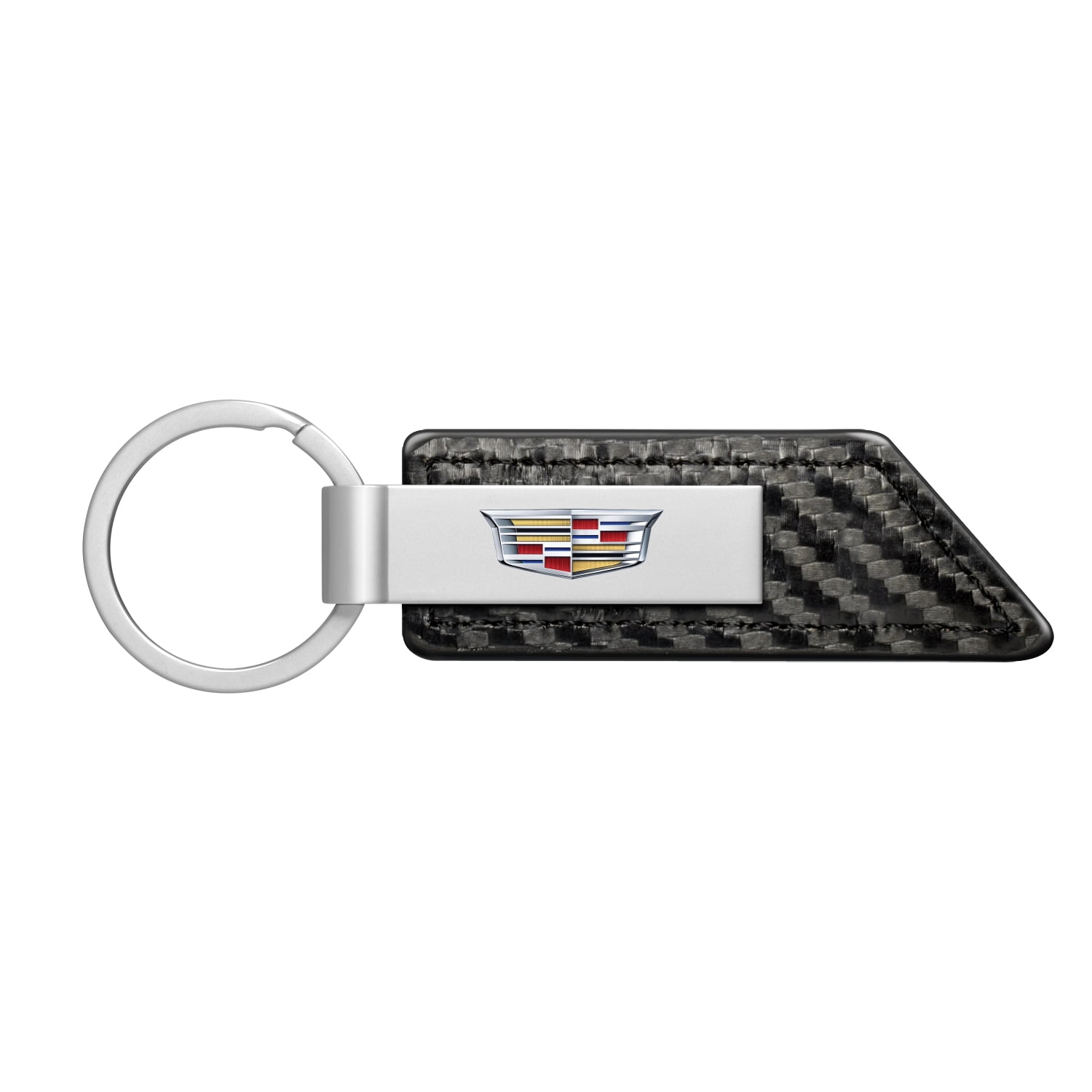 iPick Image for Cadillac Crest Logo Silver Metal Plate Carbon Fiber ...