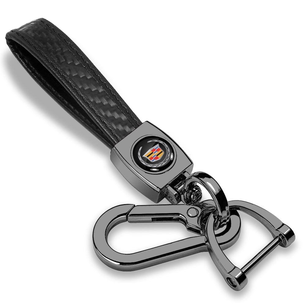 iPick Image for Cadillac Logo Real Black Carbon Fiber Strap Gunmetal ...
