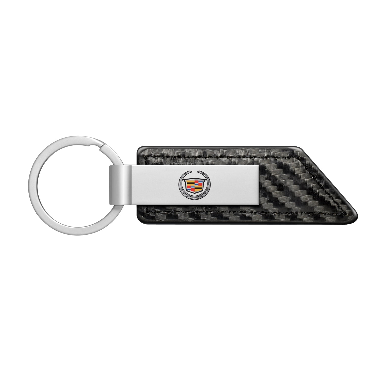 iPick Image for Cadillac Logo Silver Metal Plate Carbon Fiber Texture ...