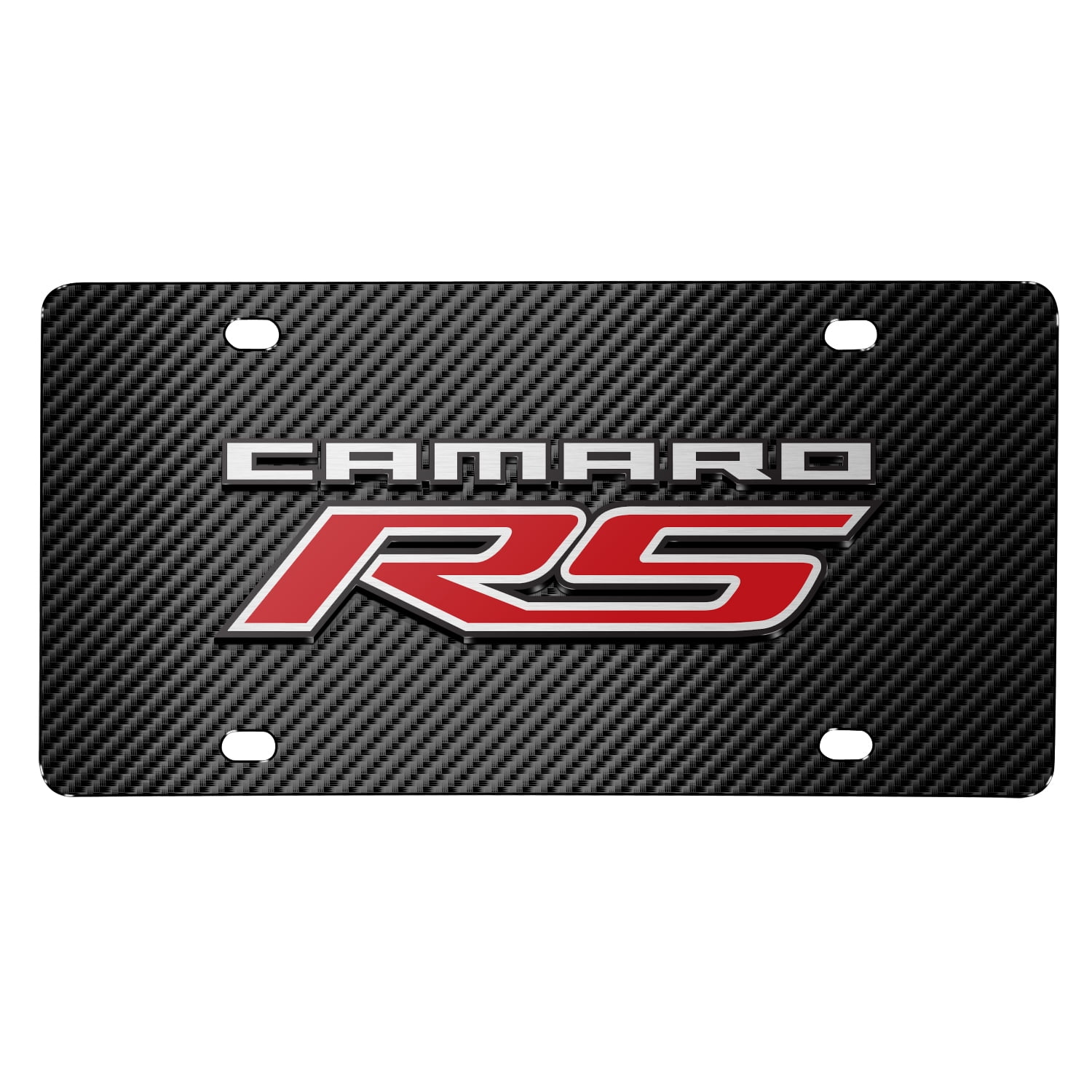 iPick Image for Chevrolet Camaro RS 3D Logo on Black Carbon Fiber ...