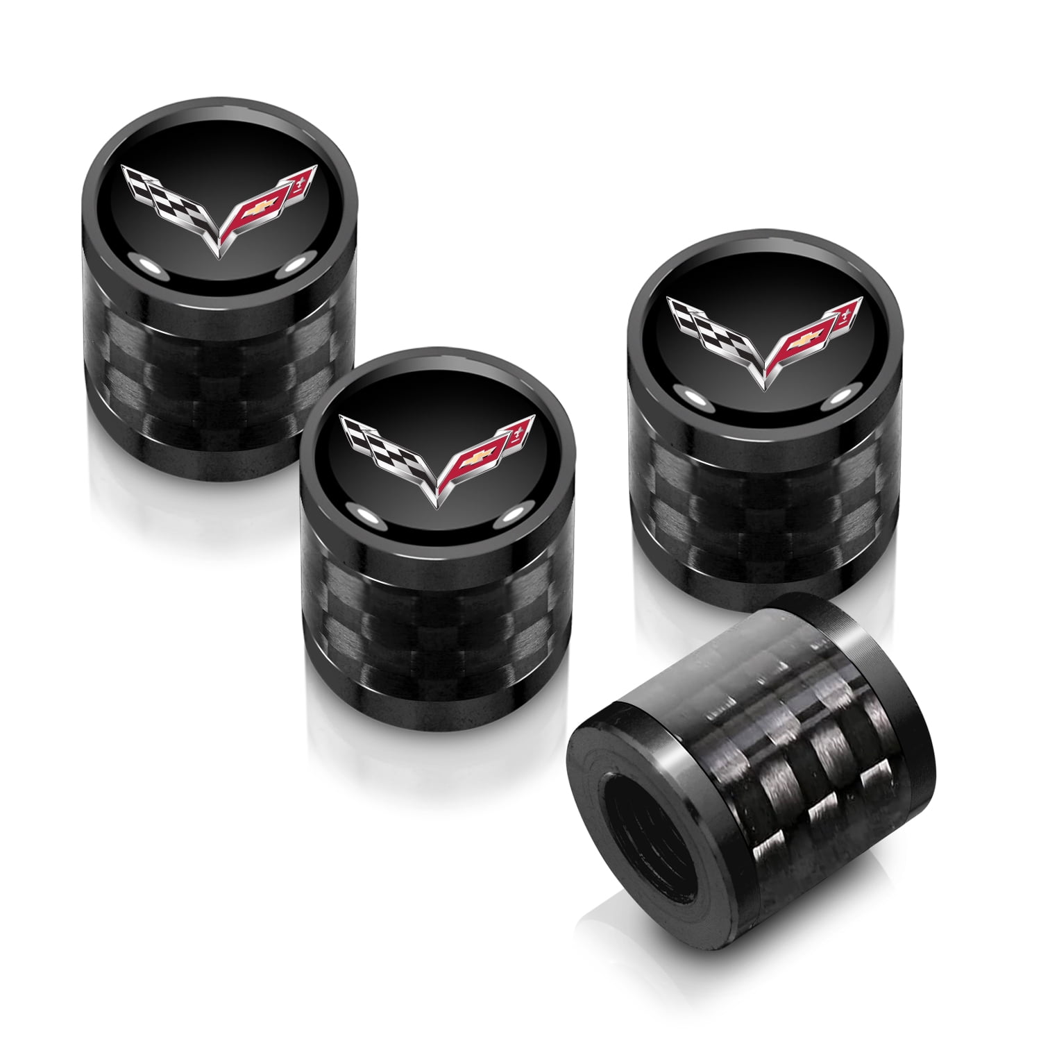iPick Image for Chevrolet Corvette C7 Logo in Black on Real Carbon ...