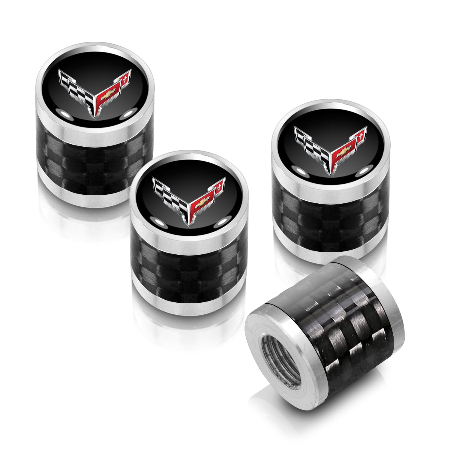 iPick Image for Chevrolet Corvette C8 Logo in Black on Real Carbon ...