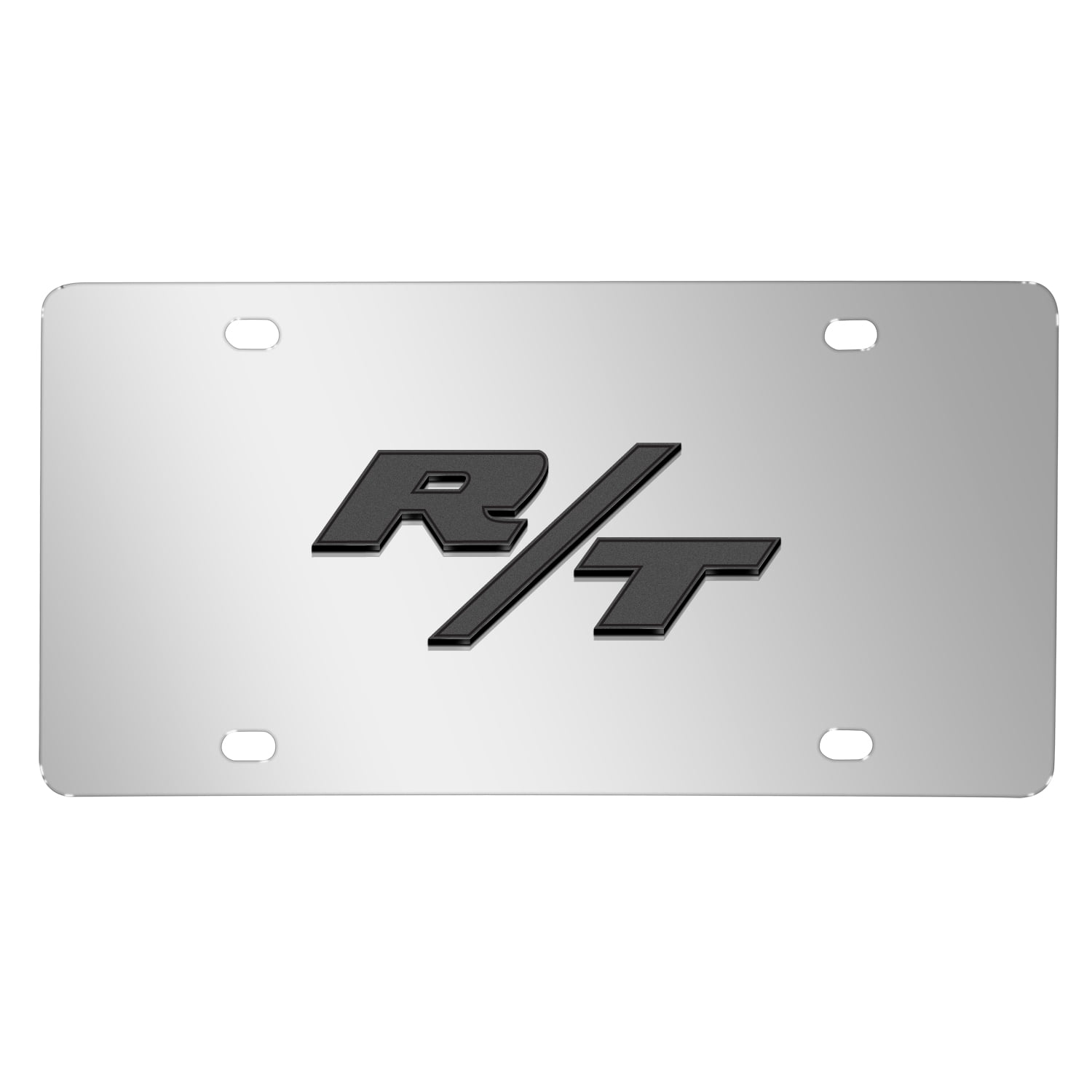 iPick Image for Dodge R/T Logo 3D Dark Gray Logo on Mirror Chrome ...
