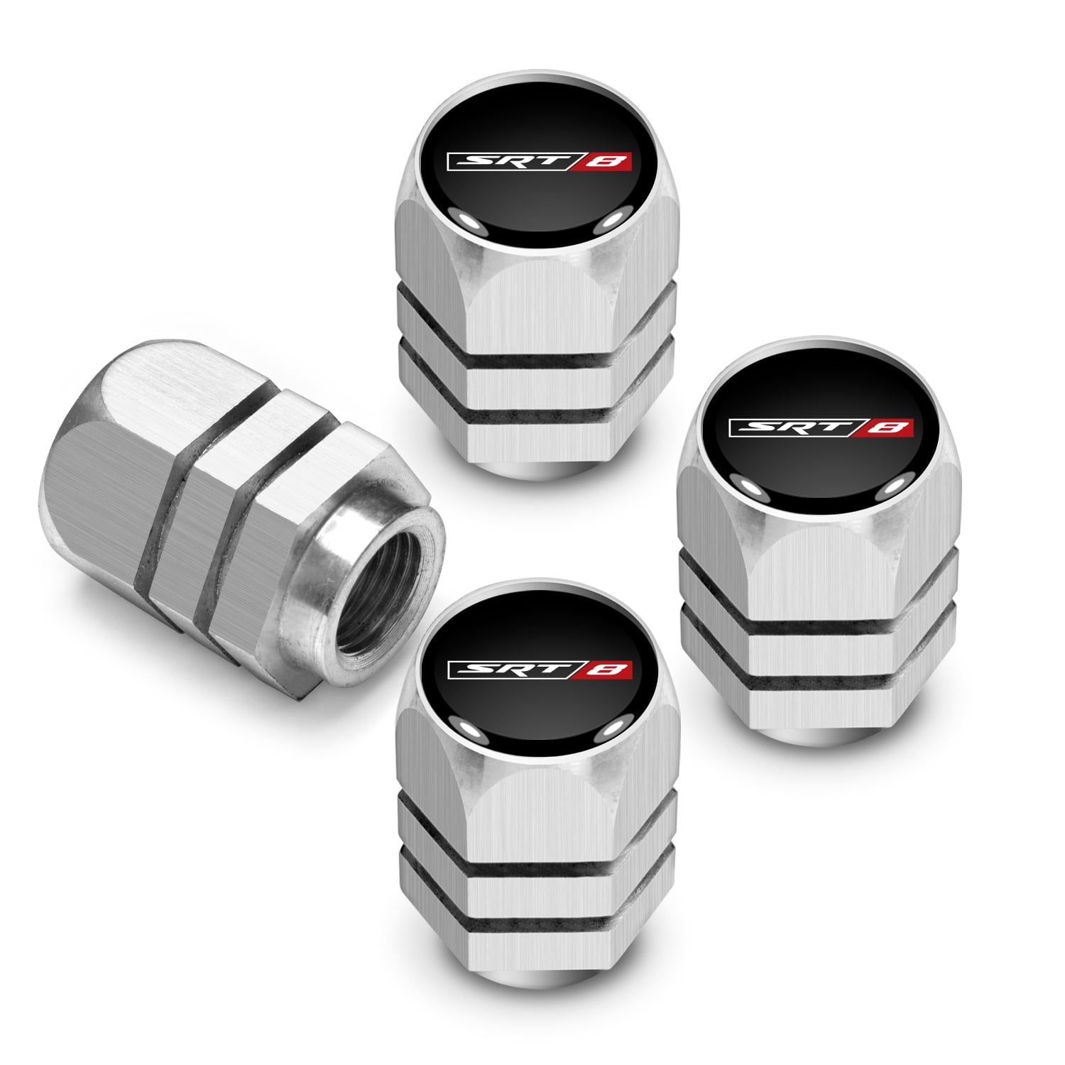 iPick Image for Dodge SRT-8 Logo in Black on Silver Hexagon Shape ...