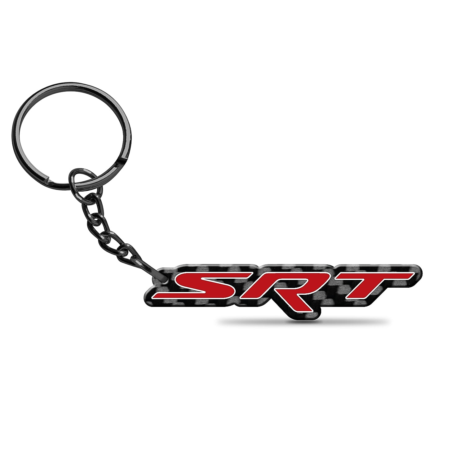 iPick Image for Dodge SRT Black Real Carbon Fiber Logo Shape Cut Key ...