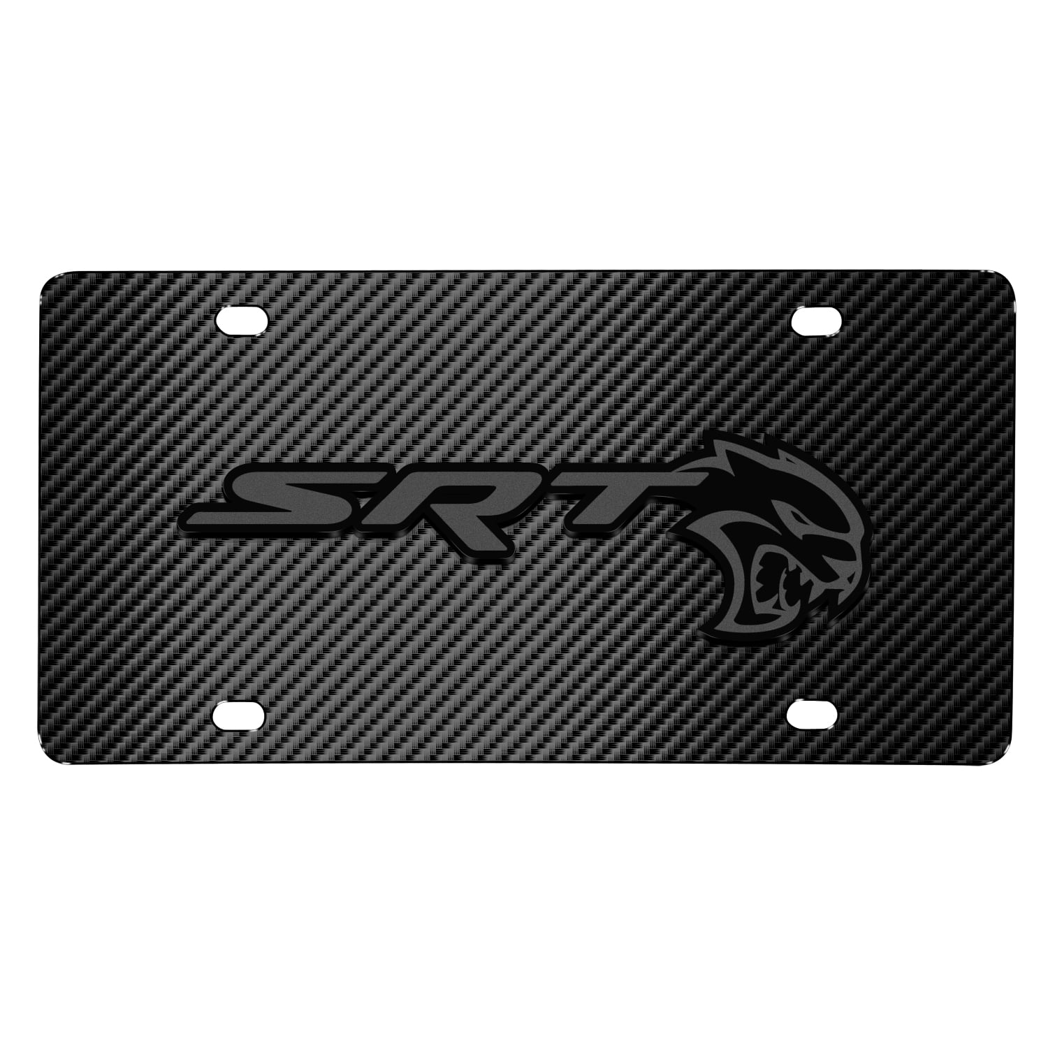 iPick Image for Dodge SRT Hellcat 3D Dark Gray Logo on Black Carbon ...