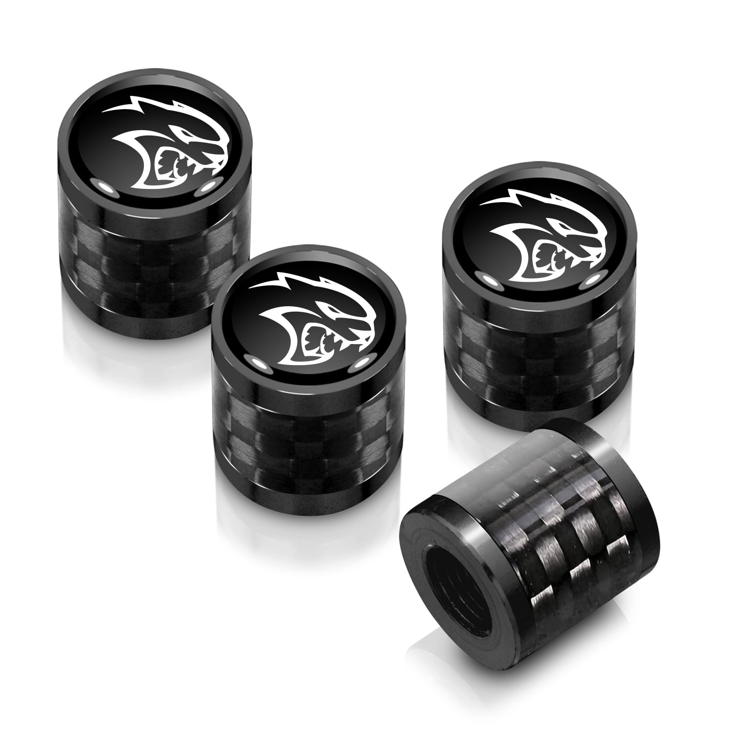 iPick Image for Dodge SRT Hellcat in Black on Real Carbon Fiber Barrel ...