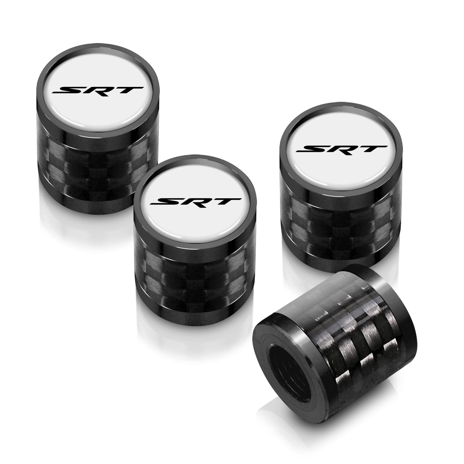 iPick Image for Dodge SRT Logo in White on Real Carbon Fiber Barrel ...