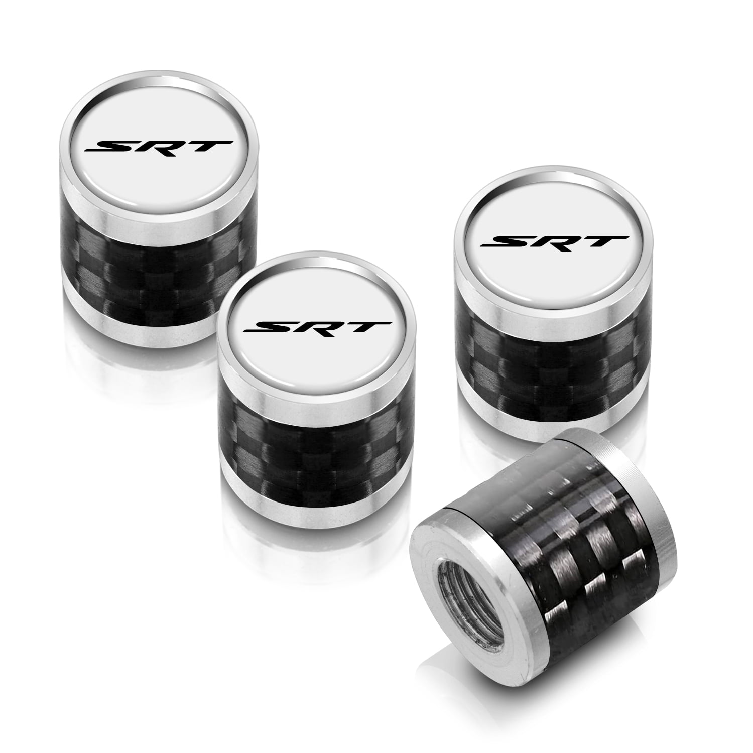 iPick Image for Dodge SRT Logo in White on Real Carbon Fiber Barrel ...
