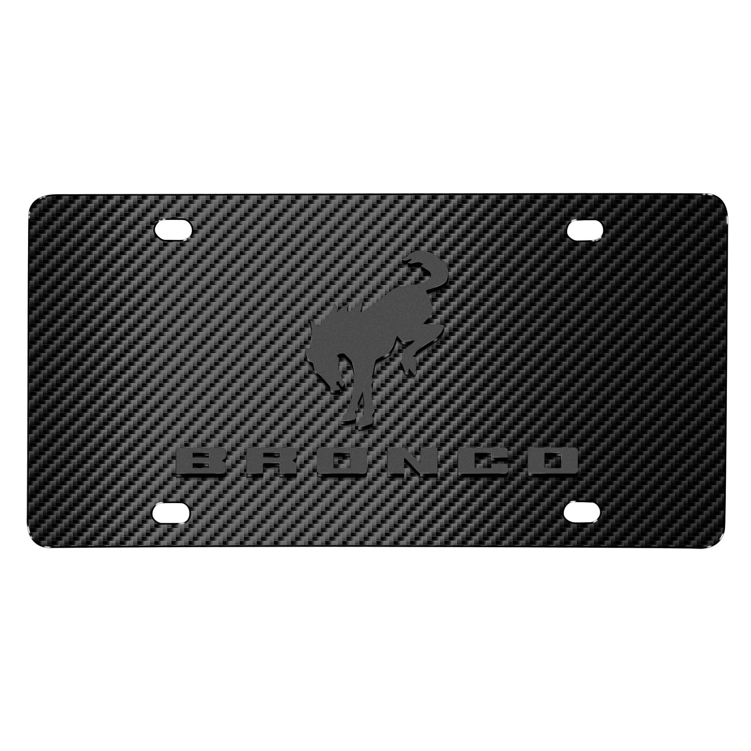 iPick Image for Ford Bronco 3D Dark Gray Logo on Black Carbon Fiber ...