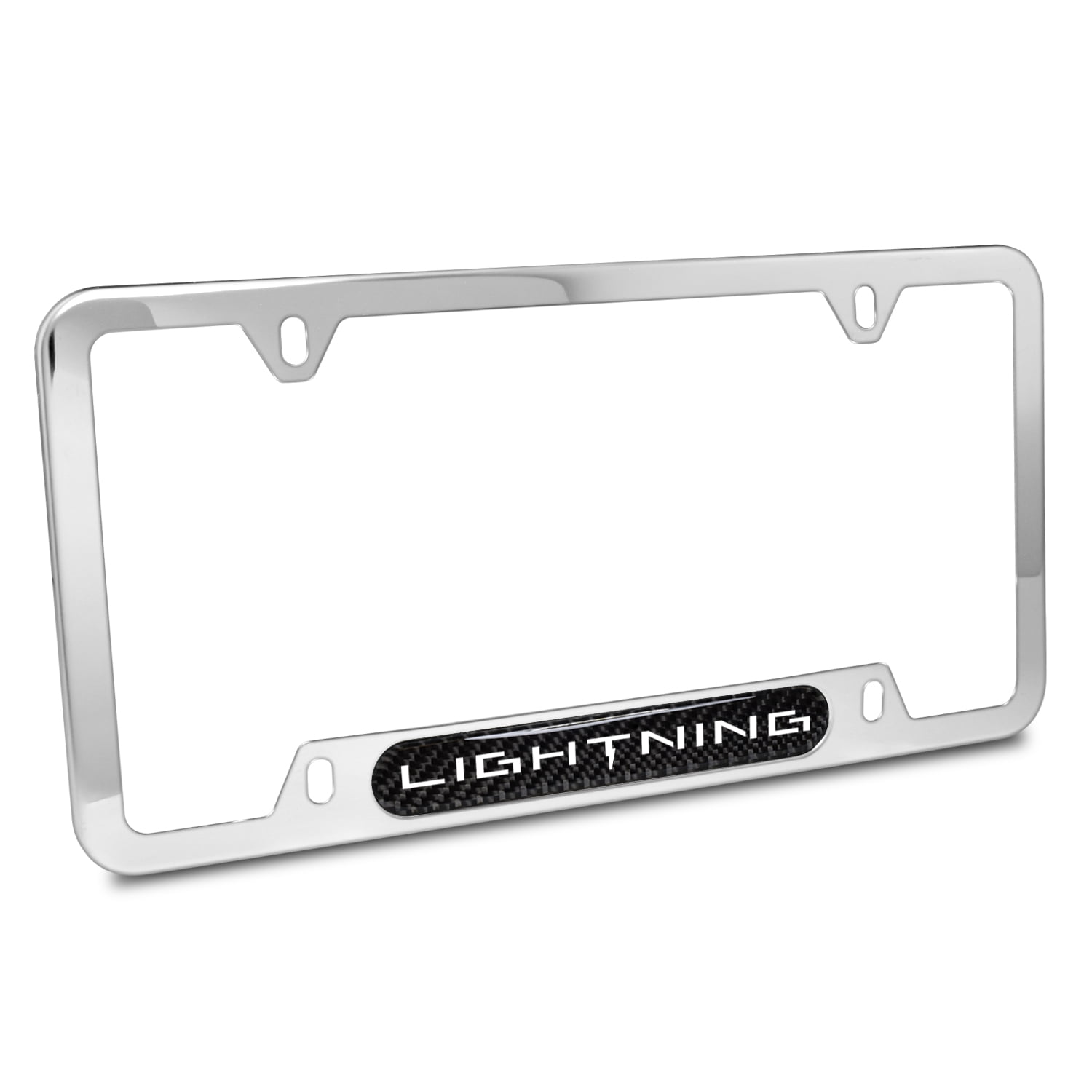 iPick Image for Ford F-150 Lightning Real Carbon Fiber Nameplate Chrome ...